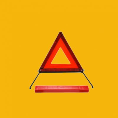 Warning Triangle (red) for car emergency and breakdowns signaling